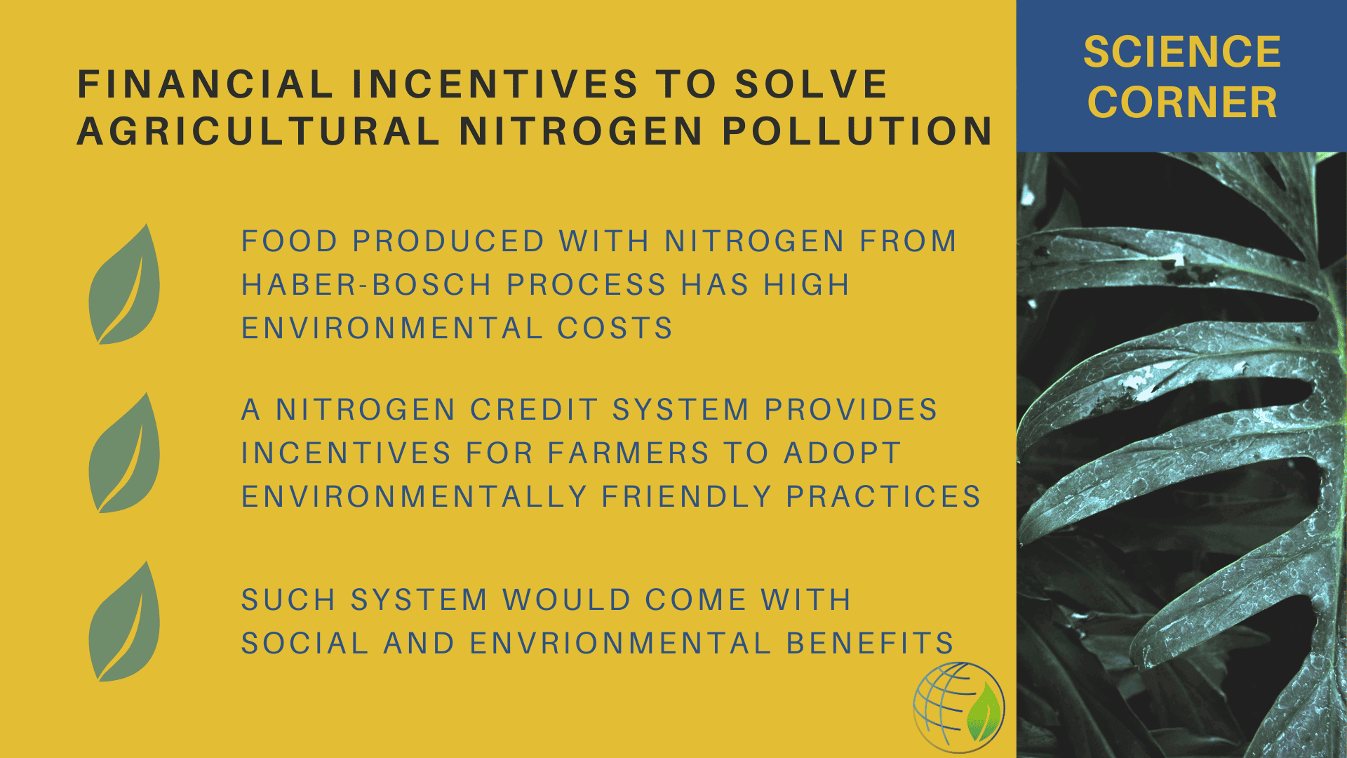 Financial incentives to solve agricultural nitrogen pollution - SPRPN
